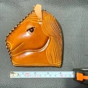 Handmade | Bags | Handmade Brown Leather Horse Coin Purse Cute Animal ...